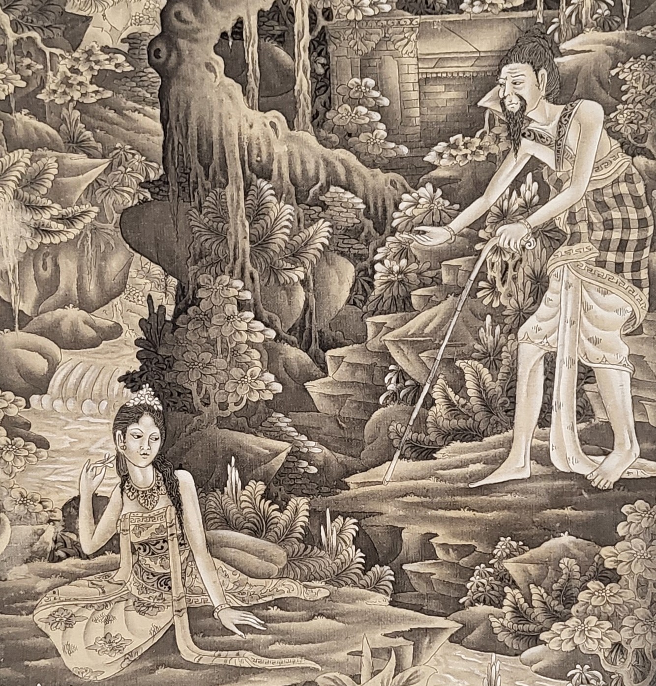Gaya drawing and painting Ubud Bali - Eye Ma Ozi Collector